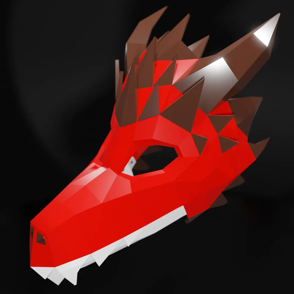 Dragon mask articulated for cosplay by whitefox | Download free STL ...