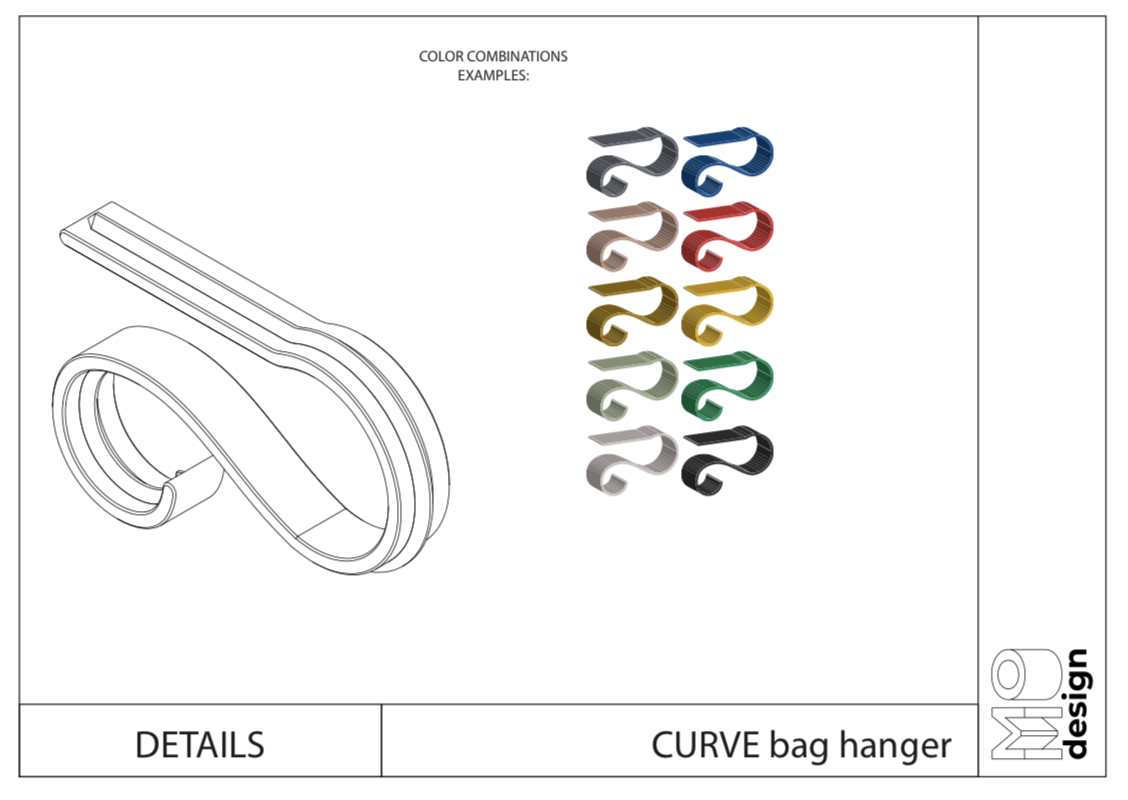 CURVE bag hanger by Edo Esaine | Download free STL model | Printables.com