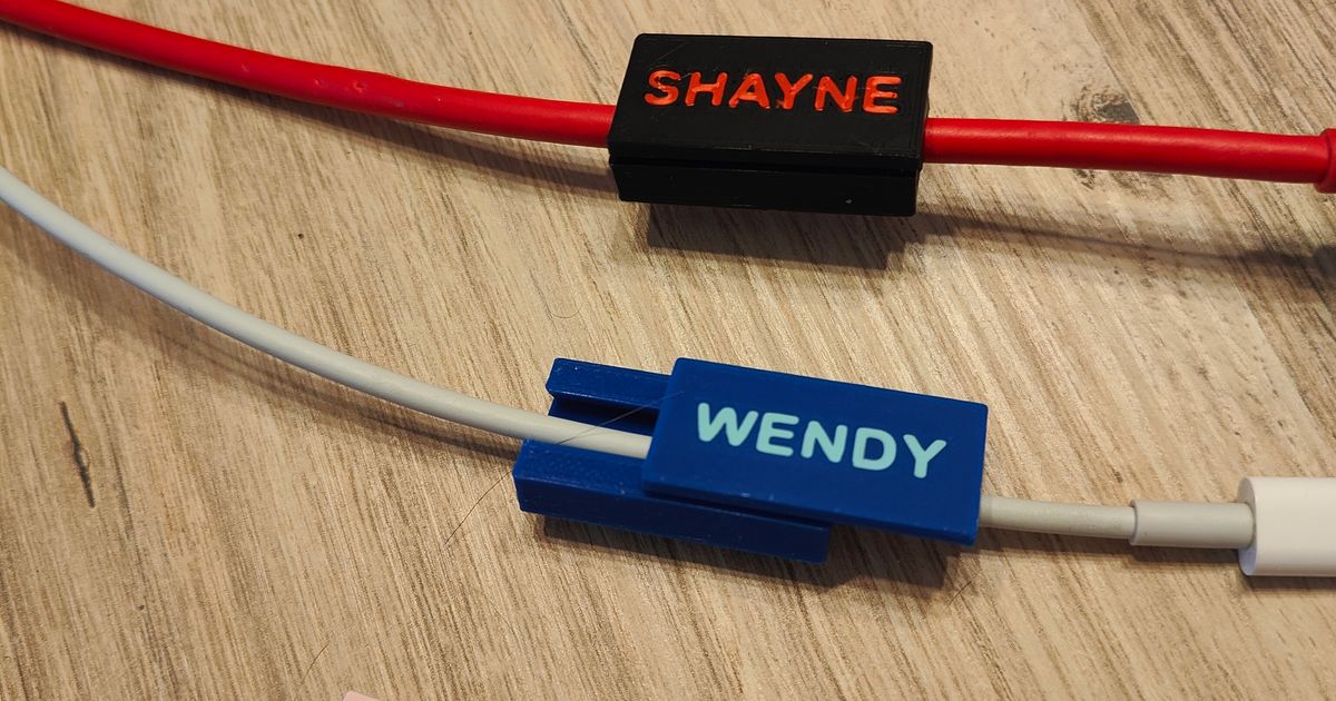 Cable Tag by 3DStudio | Download free STL model | Printables.com