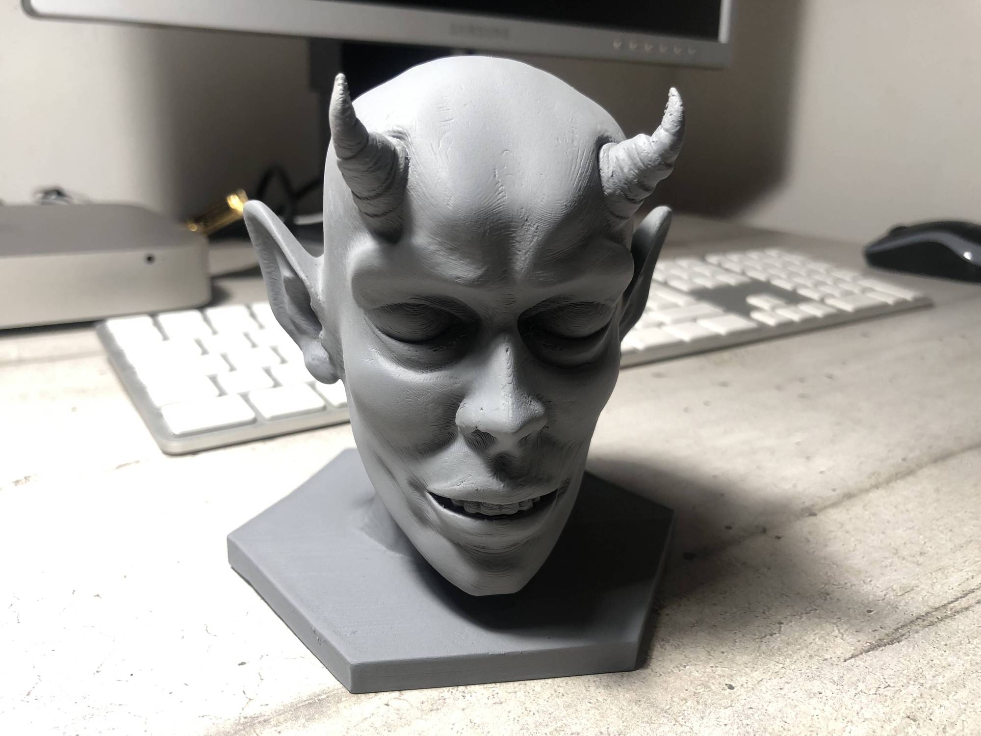 Imp Head Statue v2 by Fusiology | Download free STL model | Printables.com