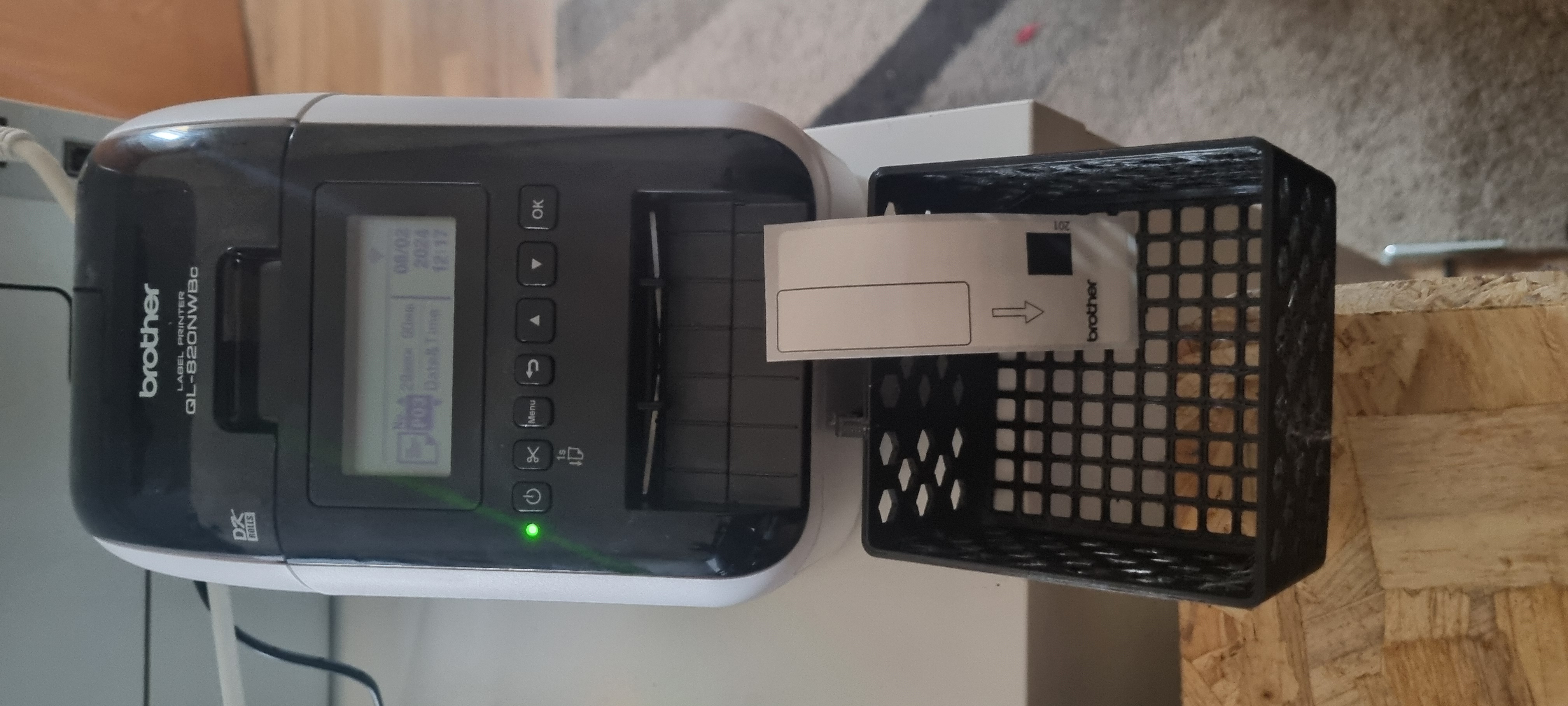 Label Catching Basket for QL-820NWB Printer by ceburos | Download free ...