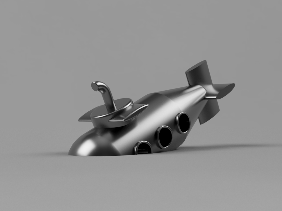Sunken submarine by Cas van der Maat | Download free STL model ...