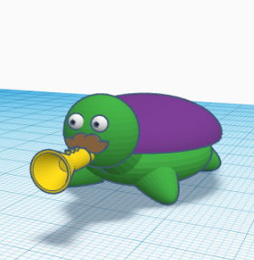 Derpy Trumpet Turtle by Sarah Pro H2O | Download free STL model | Printables.com