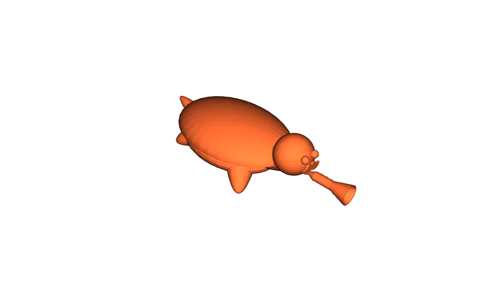 Derpy Trumpet Turtle by Sarah Pro H2O | Download free STL model ...