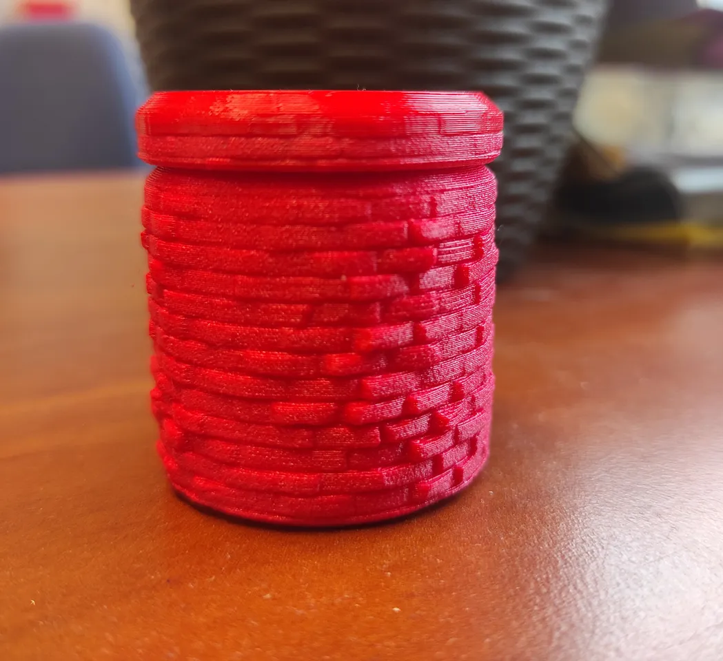 Container with threaded lid and unique textures by Gabor Gyarmati ...