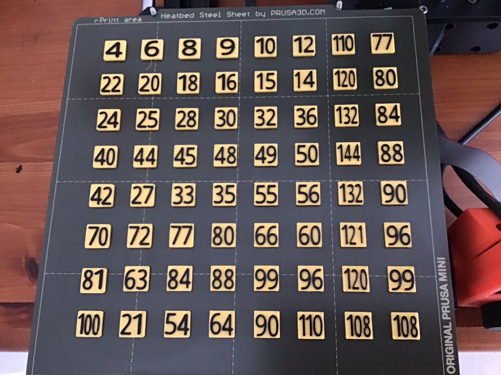 Multiplication Tables Grid by jdh | Download free STL model ...