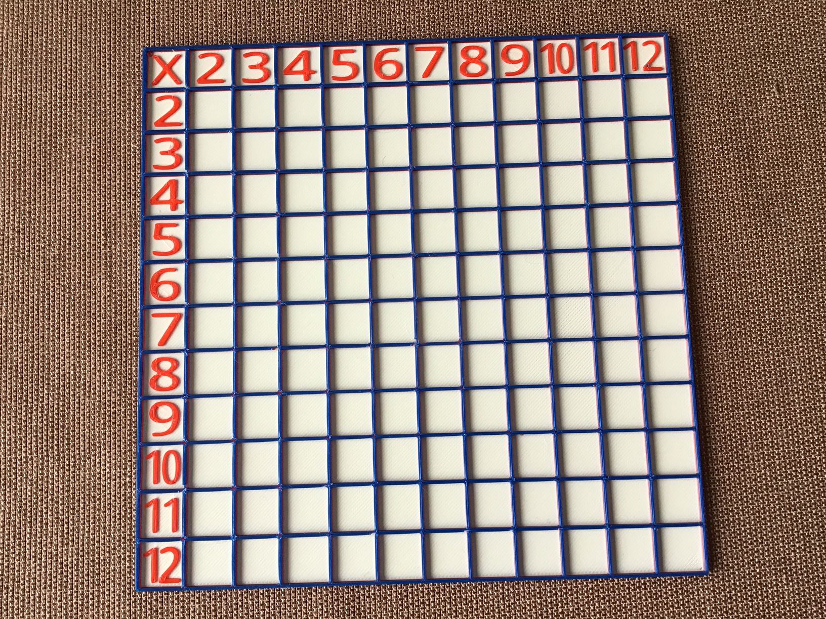 Multiplication Tables Grid by jdh | Download free STL model ...