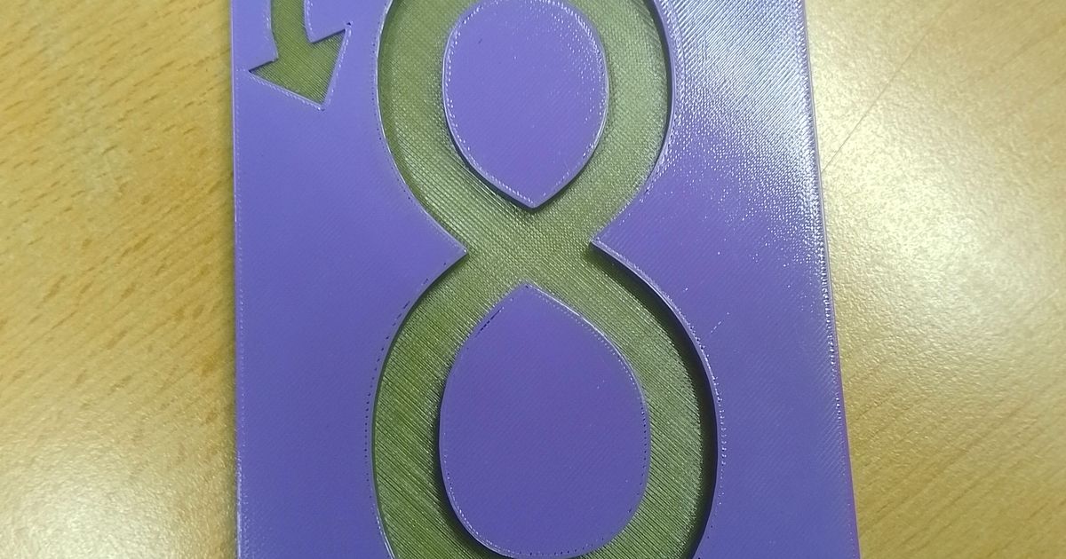 Osm 8 - nácvik psaní číslice by Eva Máčová | Download free STL model | Printables.com