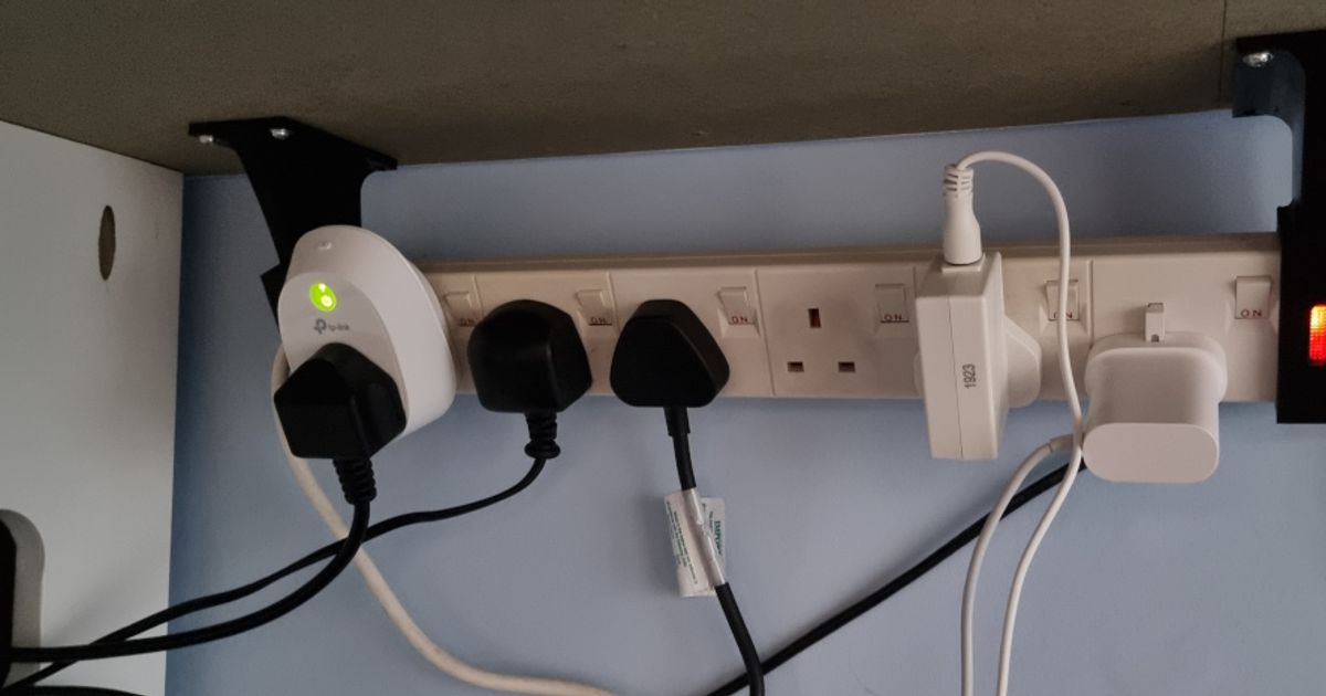 Under Desk Master Plug Socket Brackets by defsdoor | Download free STL ...