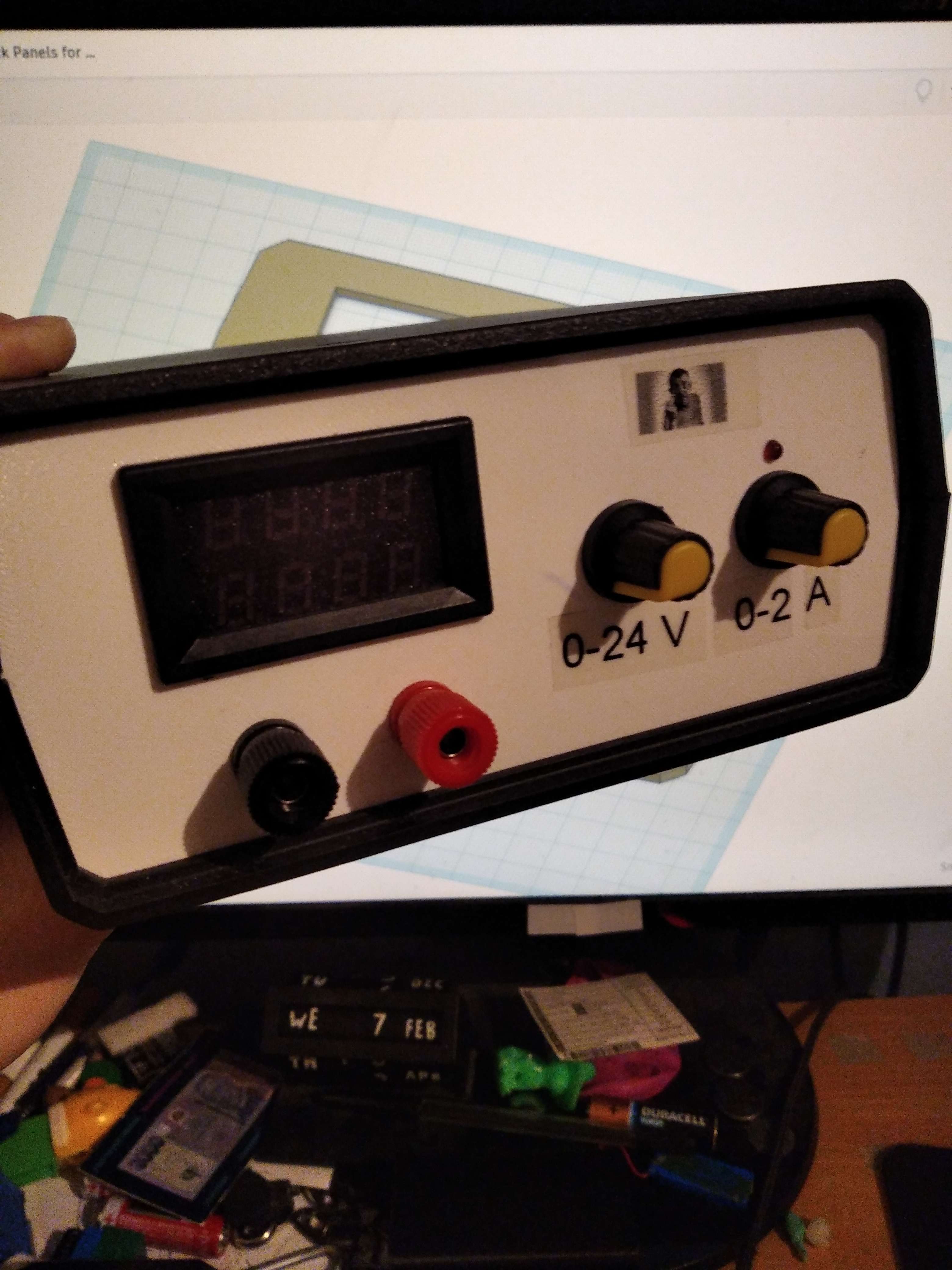 DC-DC PSU Front and Back Panels for Z2W black (KP-09) Project Box by ...