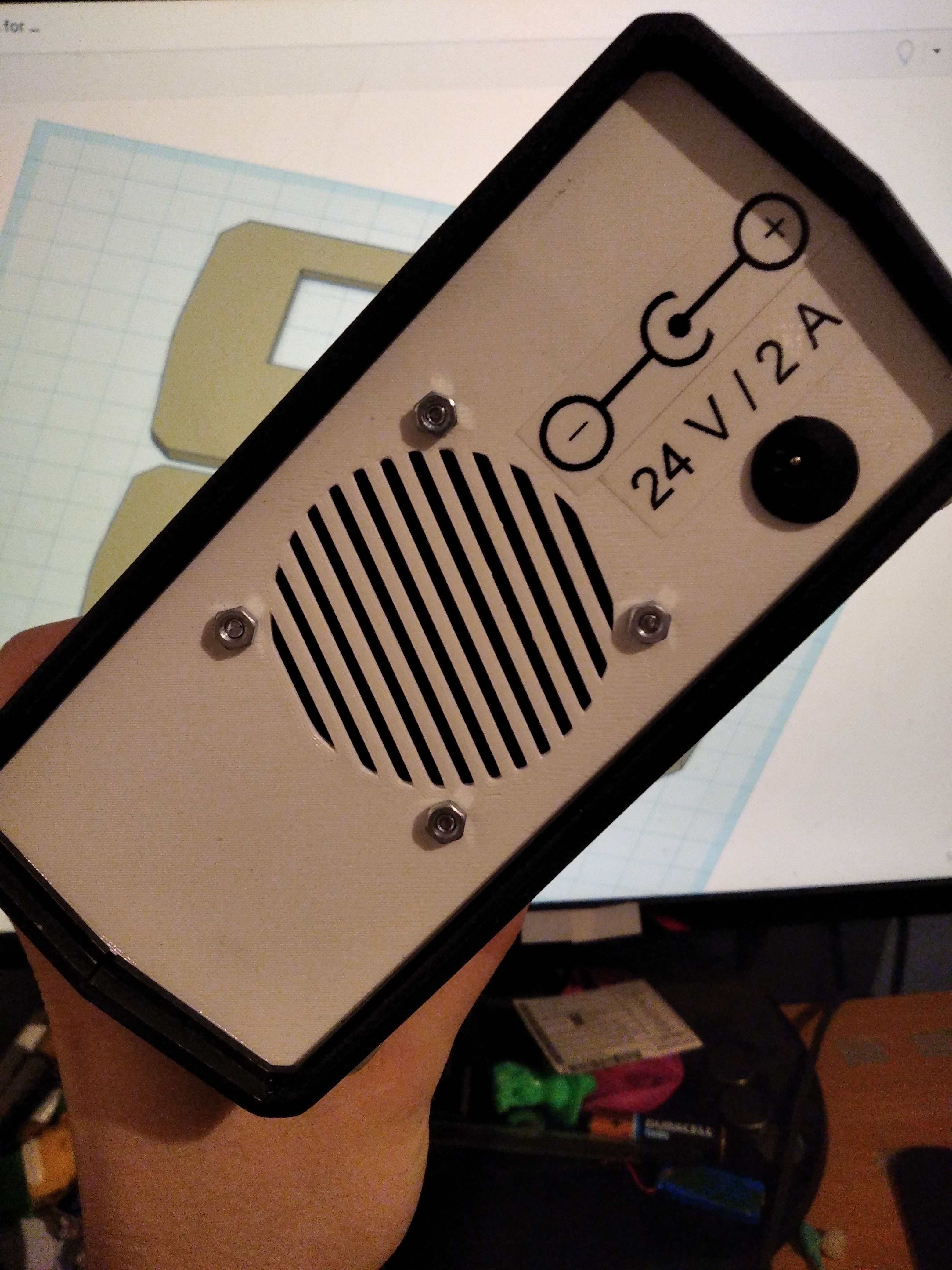 DC-DC PSU Front and Back Panels for Z2W black (KP-09) Project Box by ...