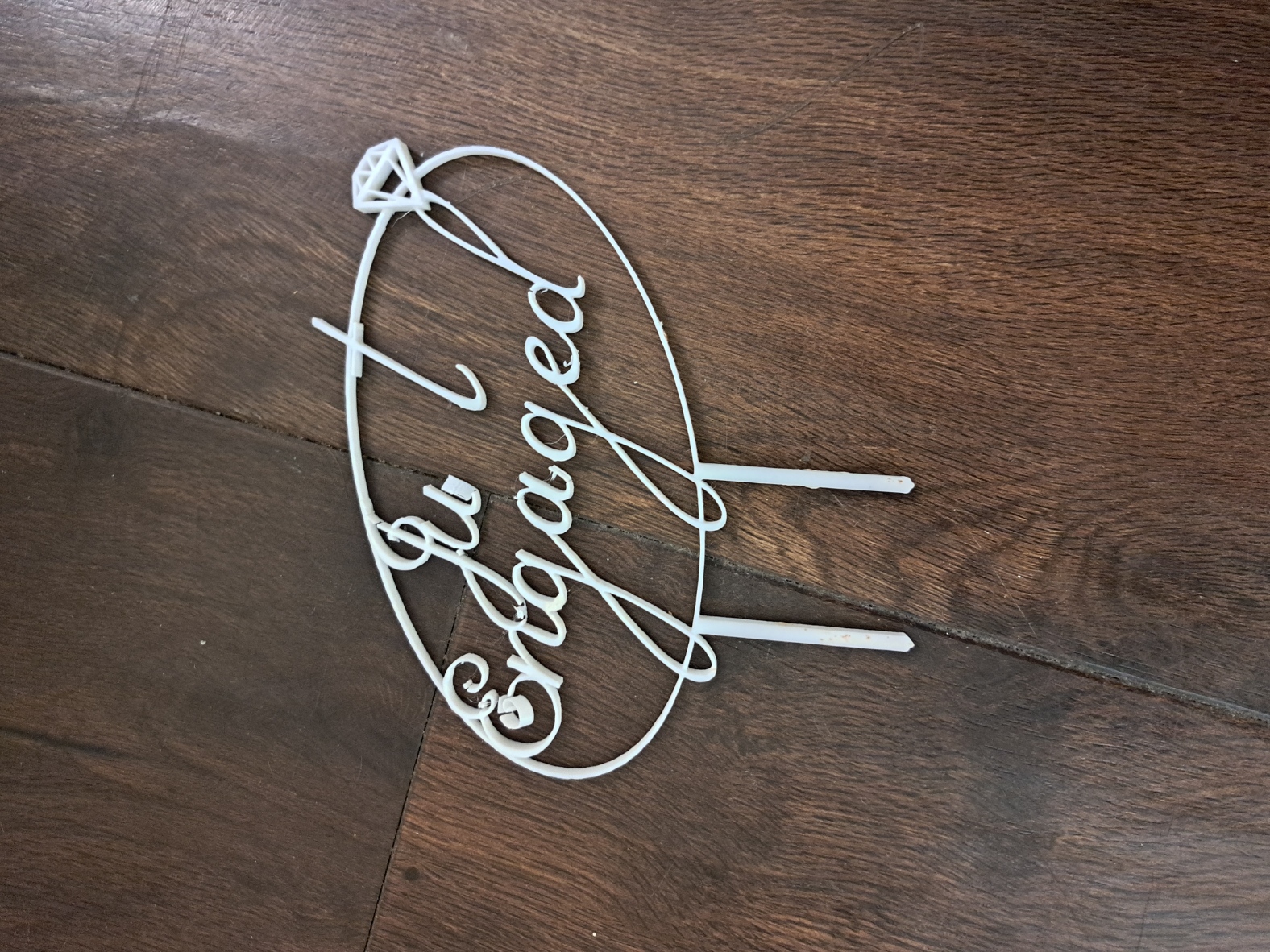 Just engaged cake topper by PinkOrange09 | Download free STL model ...