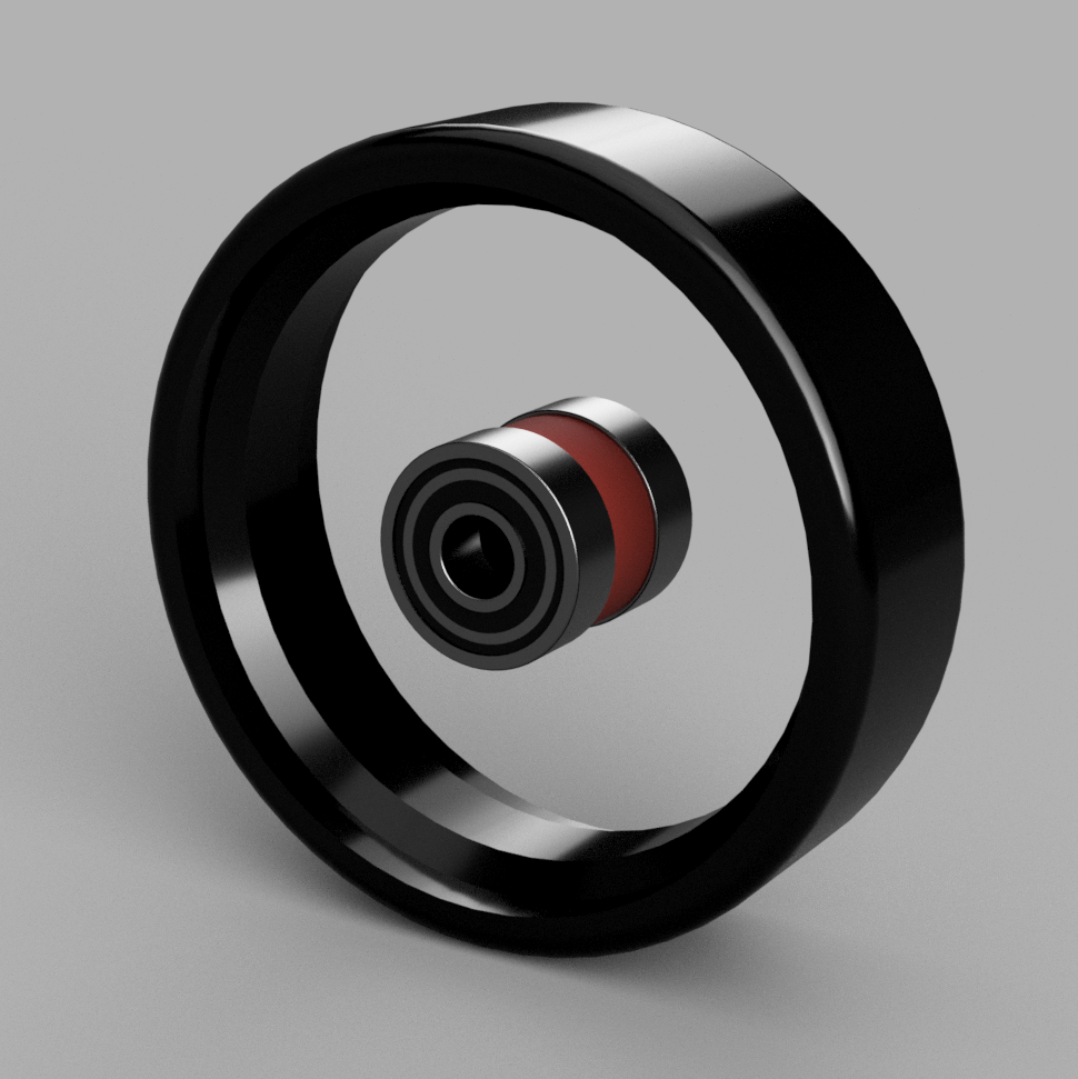 80mm Dual-Bearing Wheel with TPU Tire by JohnMartin | Download free STL ...