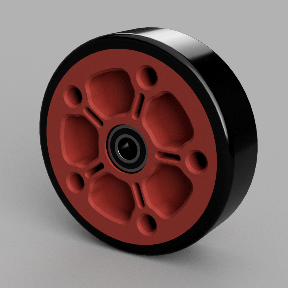 80mm Dual-Bearing Wheel with TPU Tire by JohnMartin | Download free STL ...