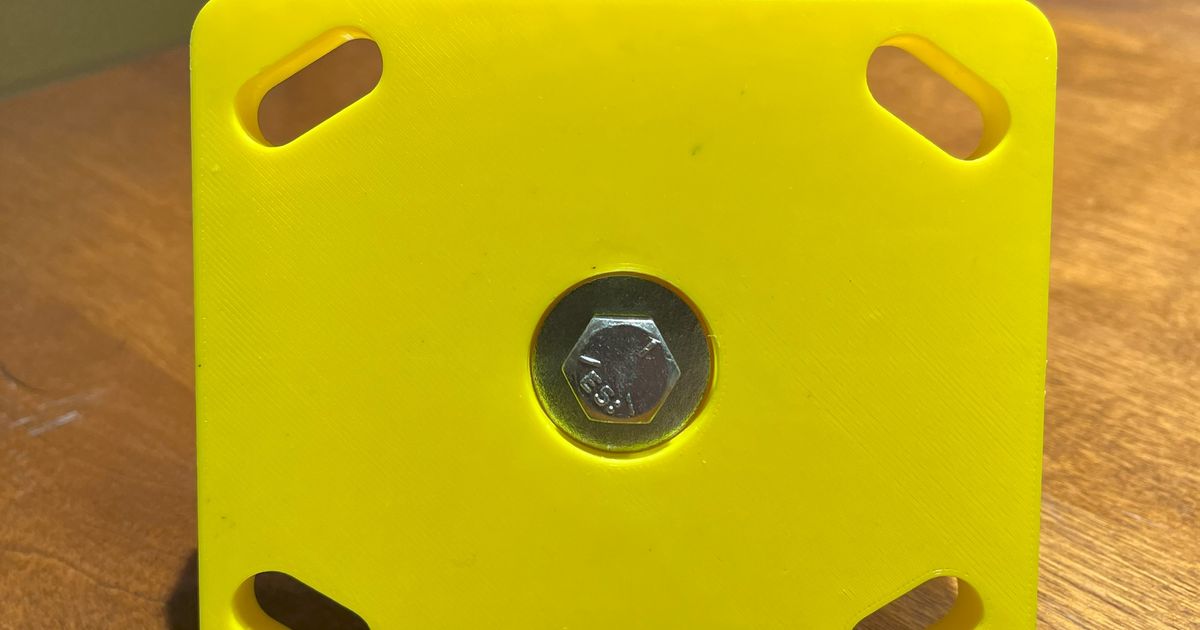 Wheel Mounting Plate for 10" Haul Master Pneumatic Tires using Maker ...