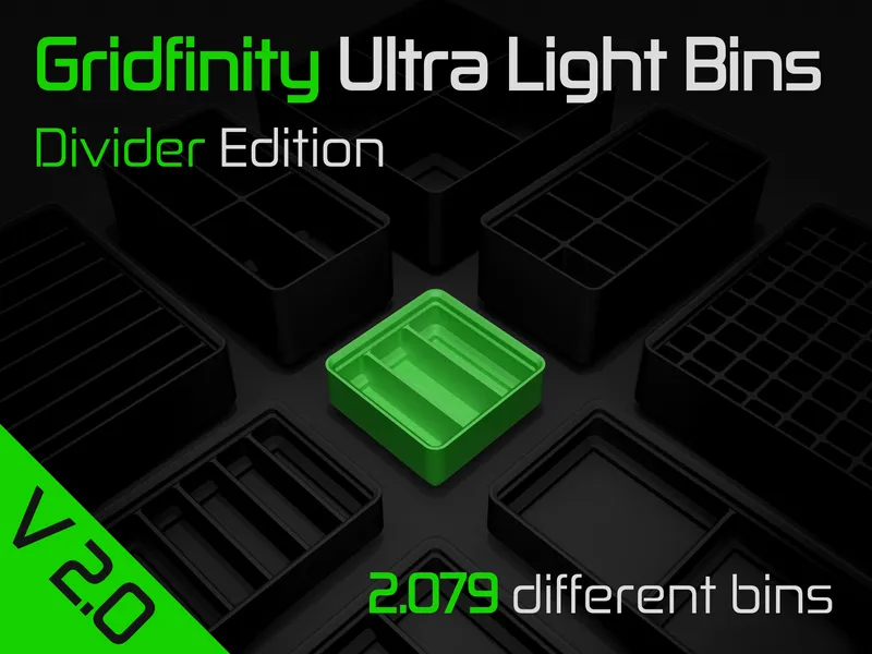 Gridfinity Ultra Light Bins - Plain Label Half Grid Edition by HuMa ...