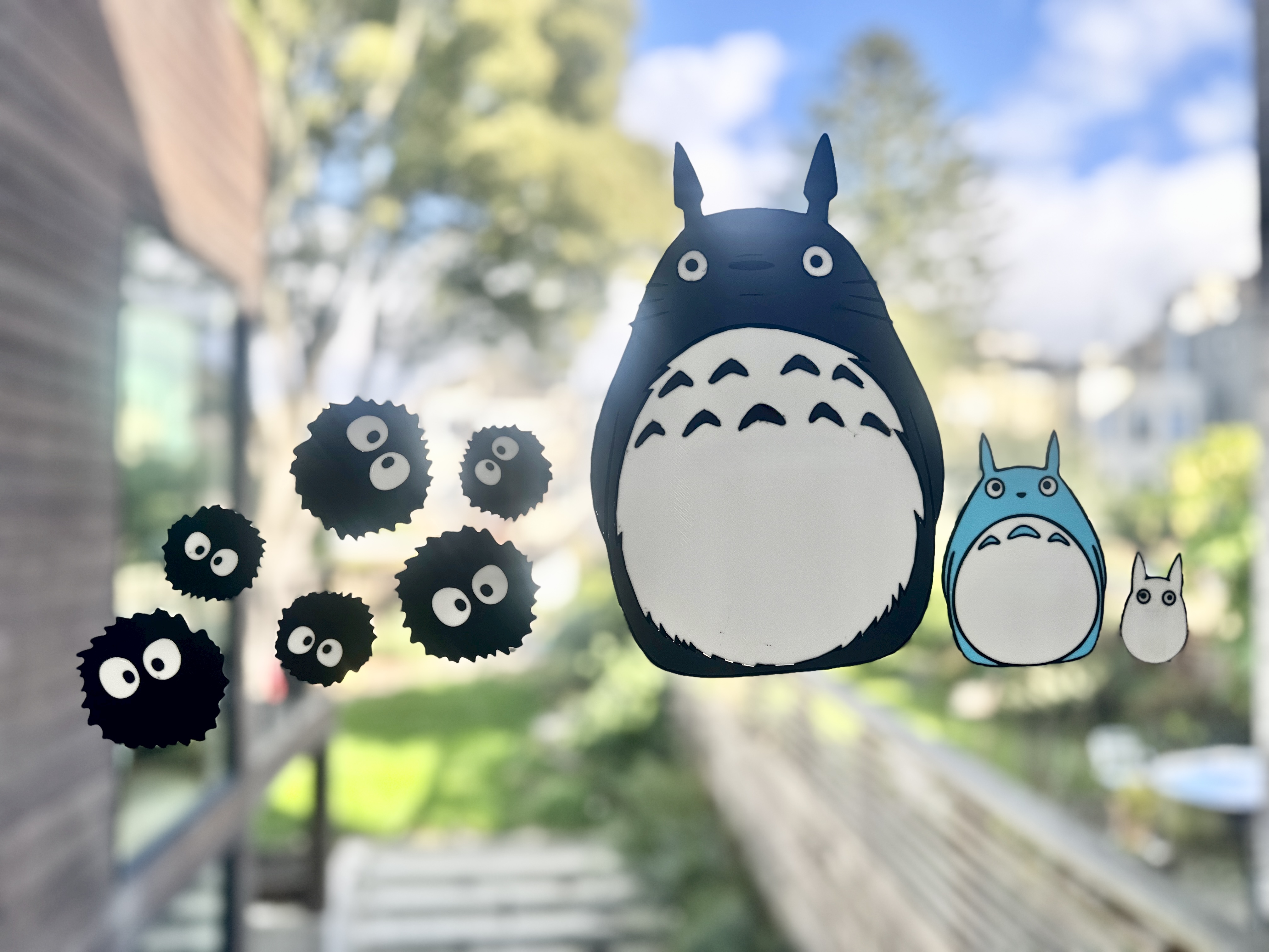 Totoro Family and Soot Sprites - 2D Wall Art by maxelman | Download ...