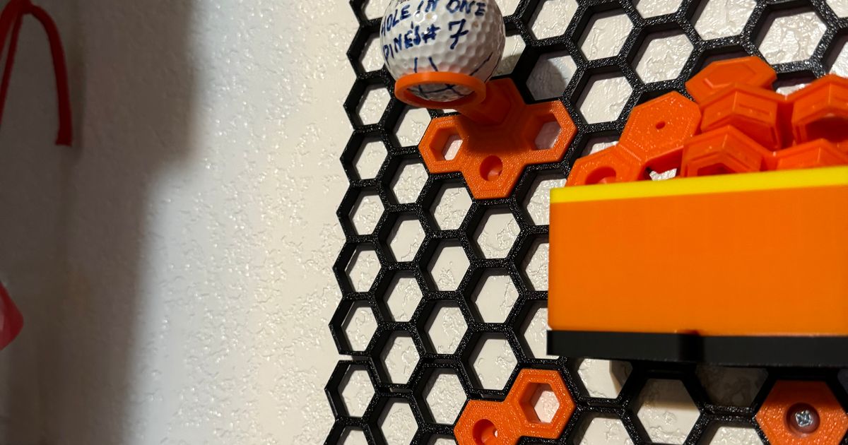 Golf Ball Holder for Hexwall by Bleepard | Download free STL model ...