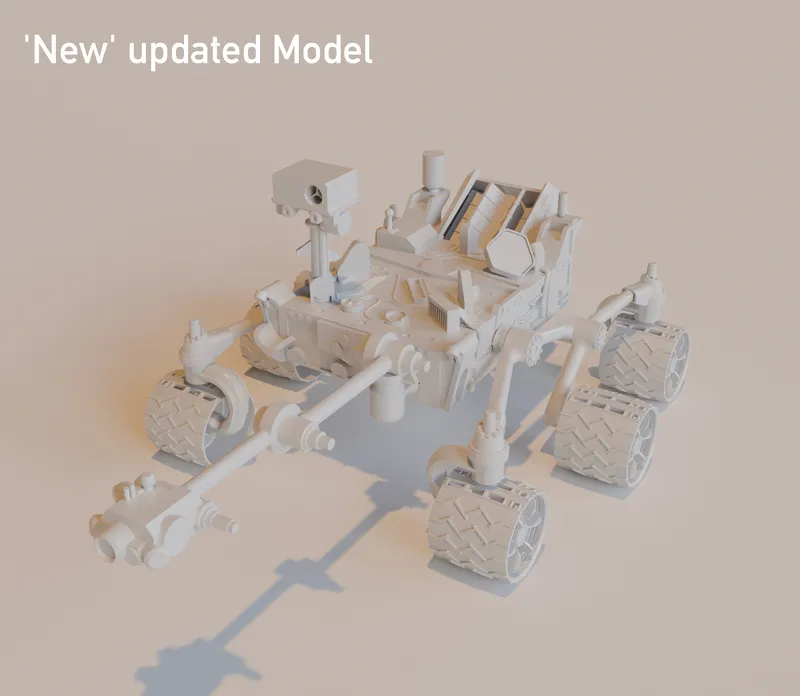 Mars Rover: Curiosity (articulated) by eBender | Download free STL ...