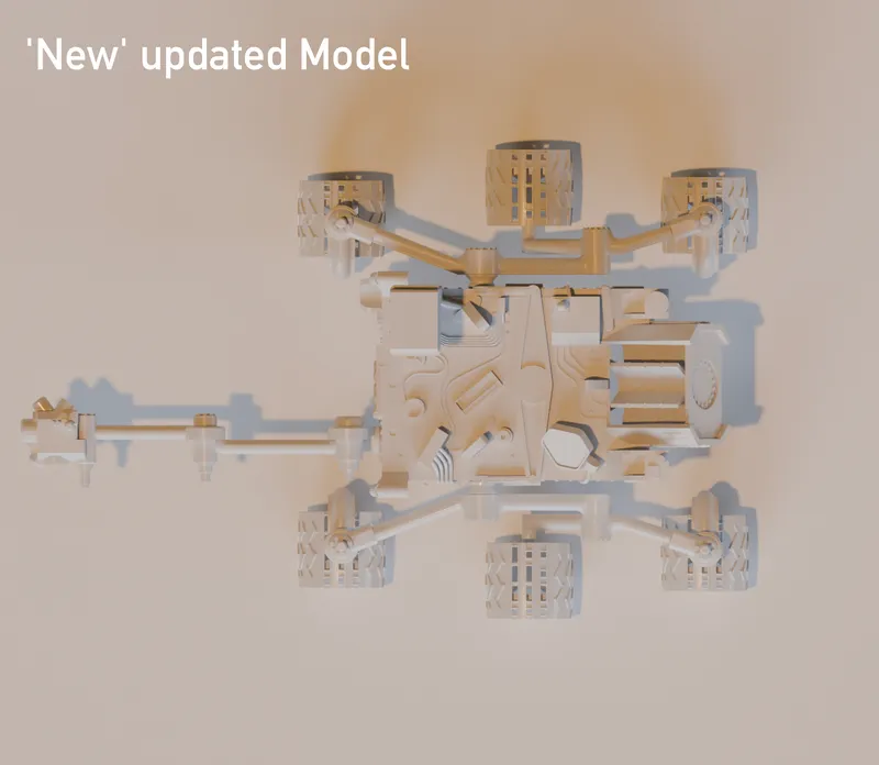 Mars Rover: Curiosity (articulated) by eBender | Download free STL ...