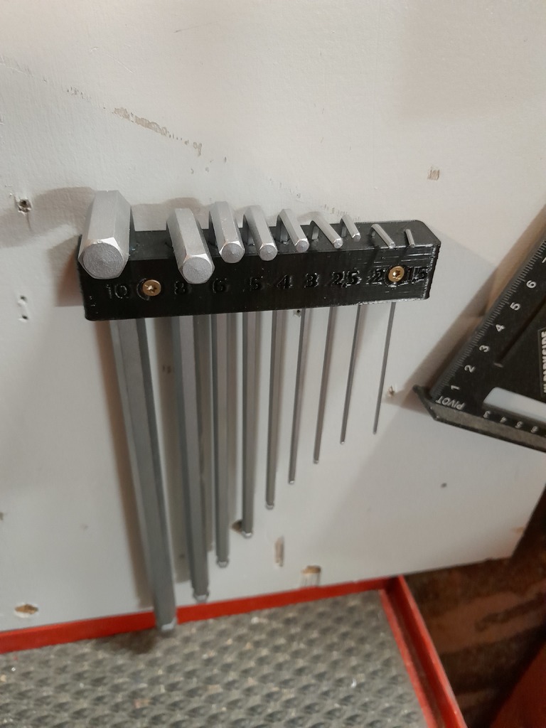 Allen Key Holder -Hex Key Holder - flat wall mount by Phil Hunter ...