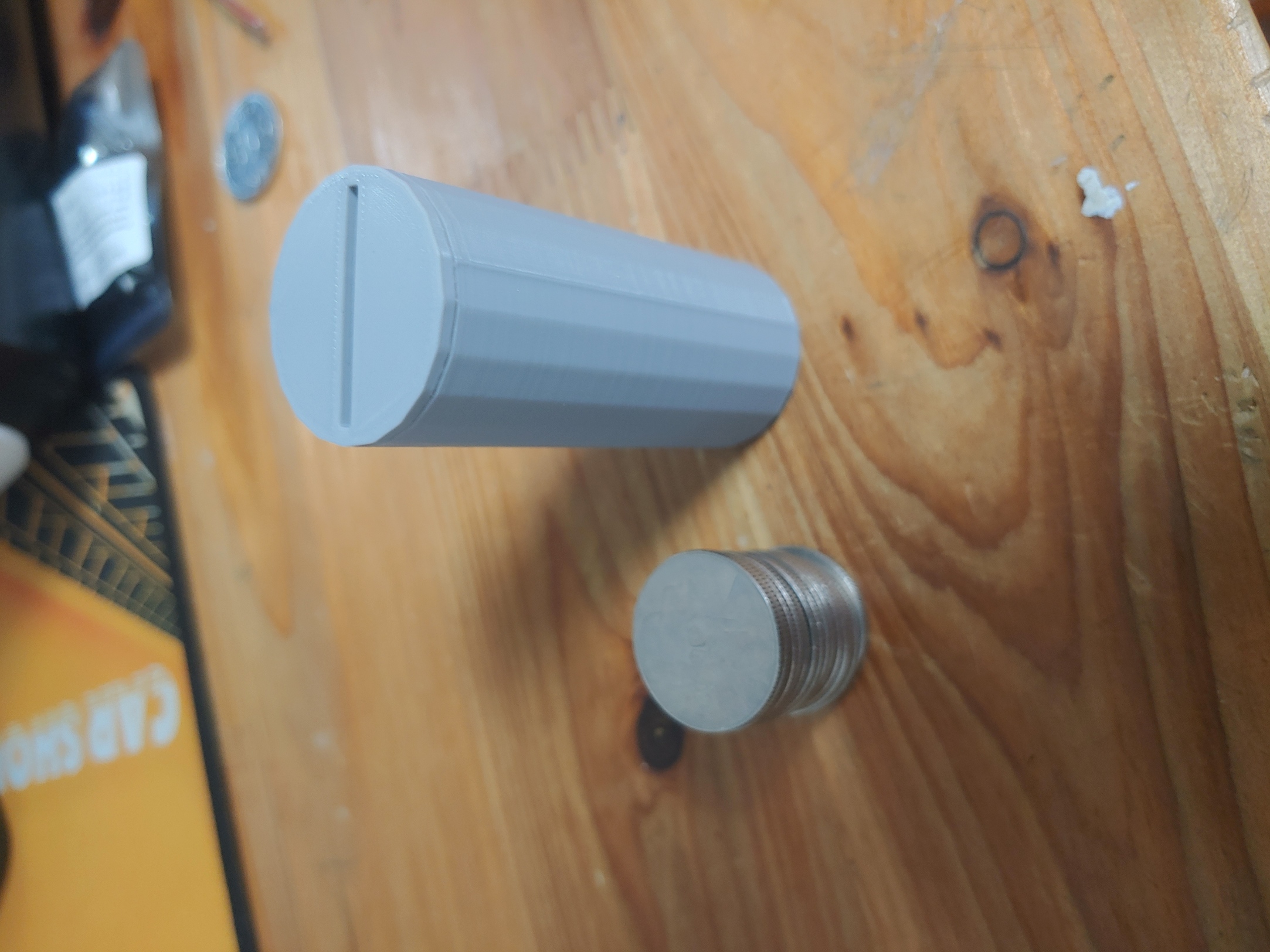 small cylinder piggy bank by idk1972 | Download free STL model ...
