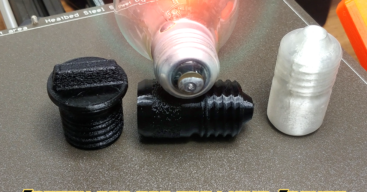 Safety Cap for E27 Light Sockets by rbid | Download free STL model ...