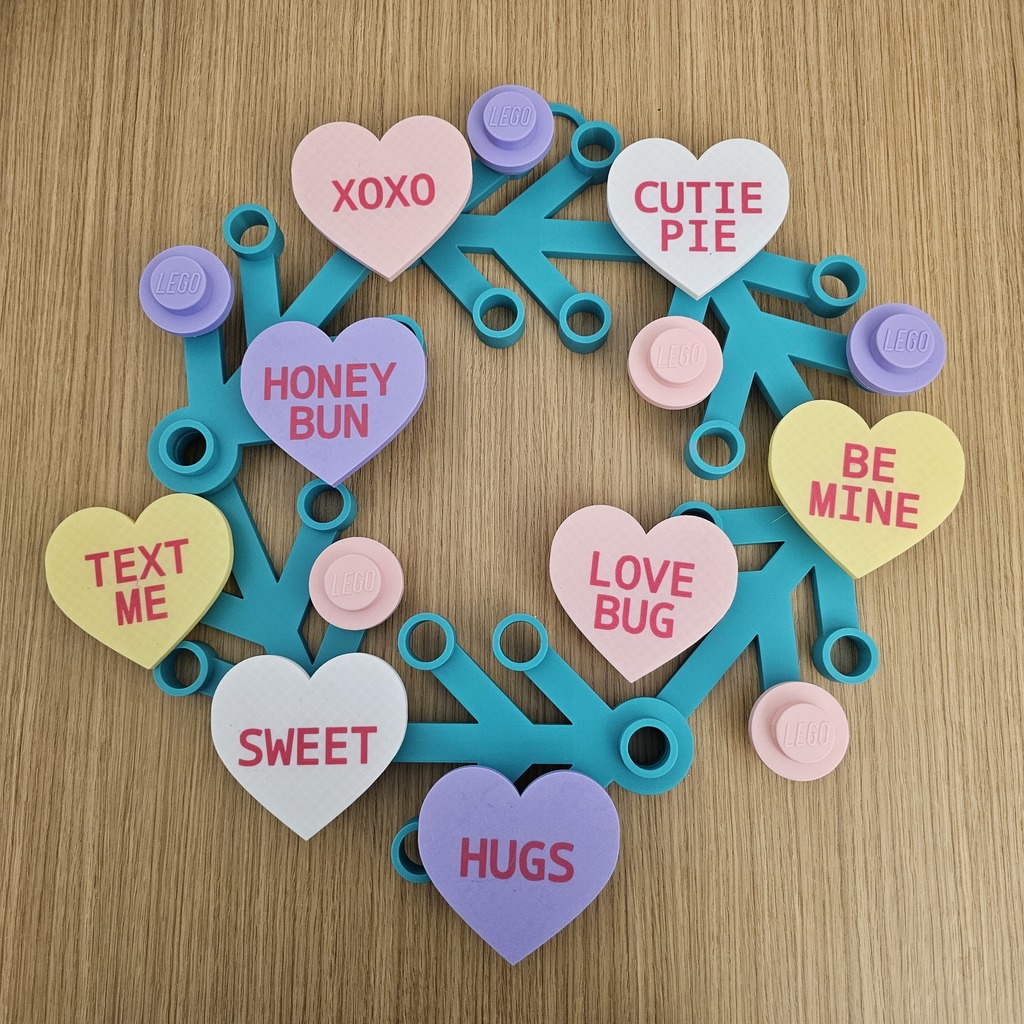 Conversation Heart Brick Wreath for Valentine's Day by HRM_Studios ...