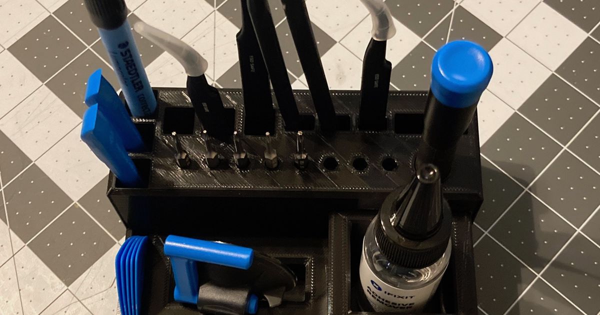 Gridfinity iFixit toolkit holder with driver by Key_banger | Download free STL model ...