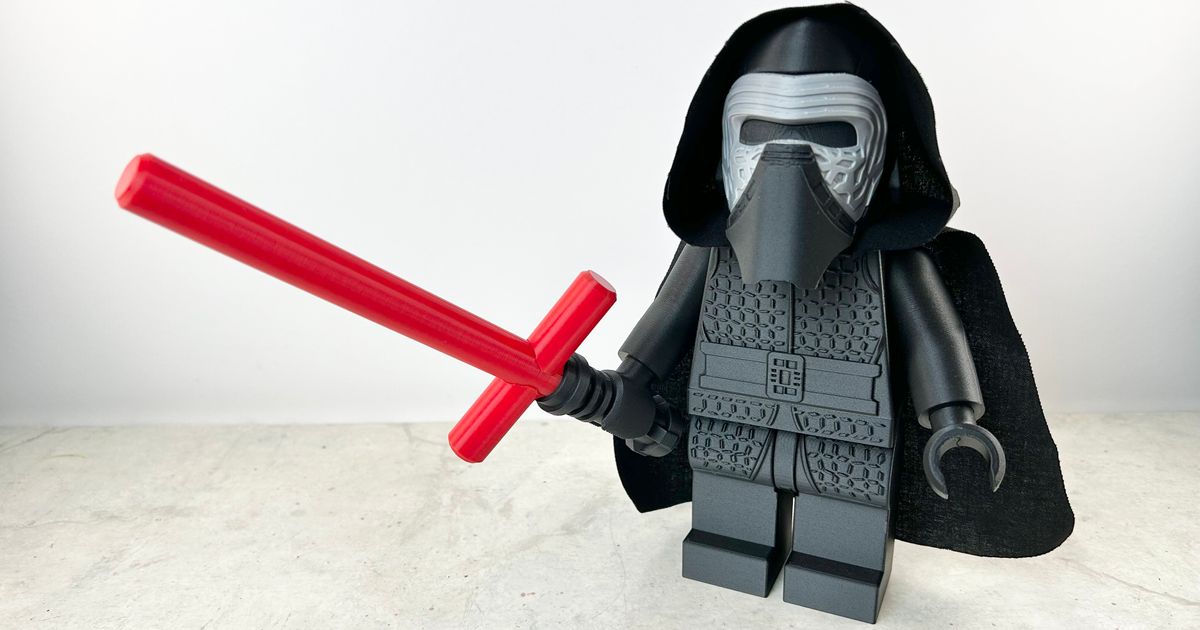 BIG BRICKS - Kylo Ren (6:1 LEGO-inspired figure, NO MMU, NO supports ...