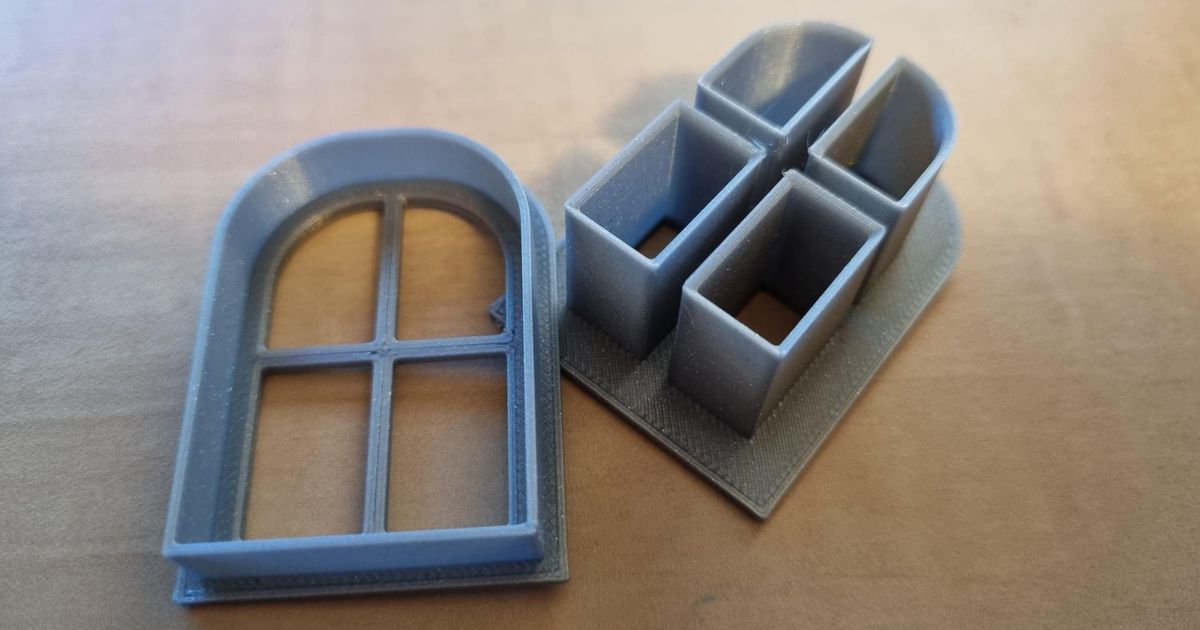 Windows cutters with frame - for pottery by hana | Download free STL ...