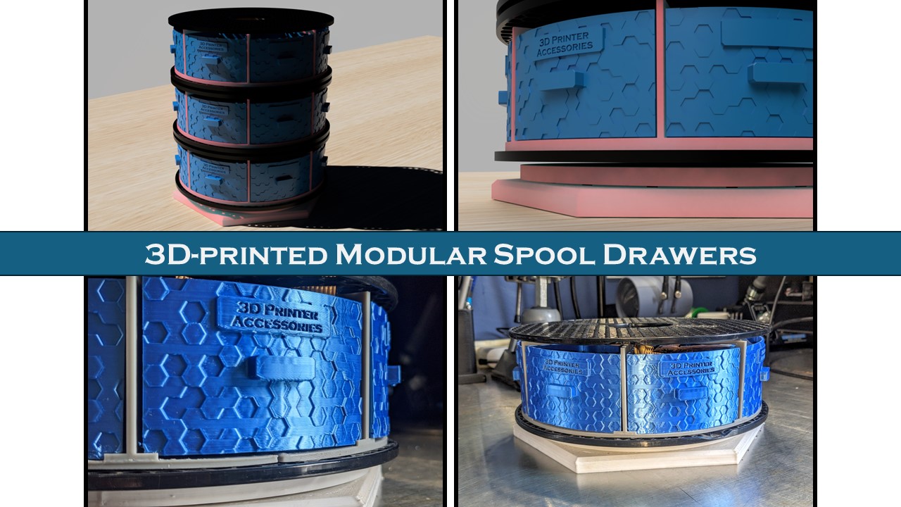Storage / Organizer Using Old Spools, Fully 3D Printed od autora Peter ...