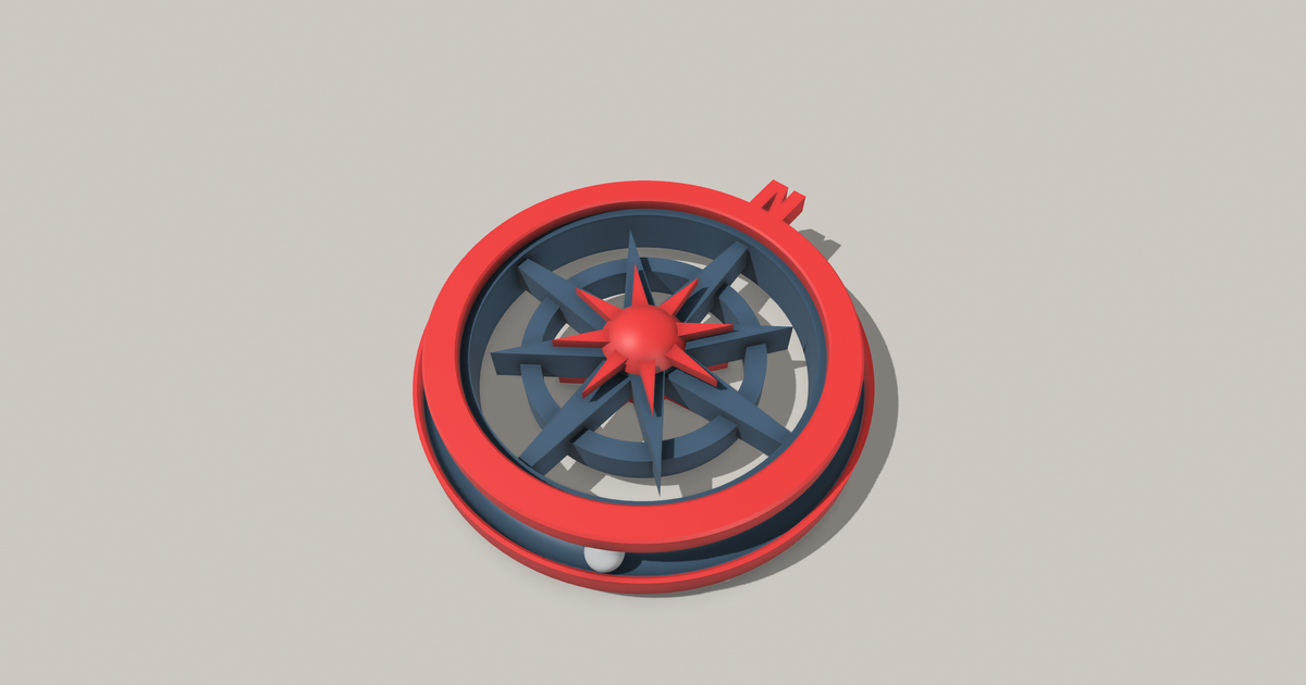 Compass medallion spinner by Les | Download free STL model | Printables.com