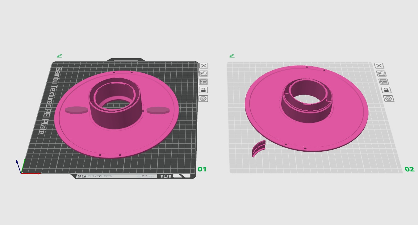Bambu spool with filament window by Bea Res | Download free STL model ...