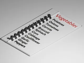 CheckList - Vegetable by FallenAngel | Download free STL model | Printables.com