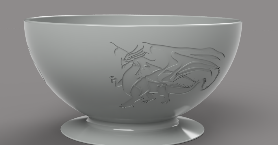 Bowl with dragons by Reyst | Download free STL model | Printables.com