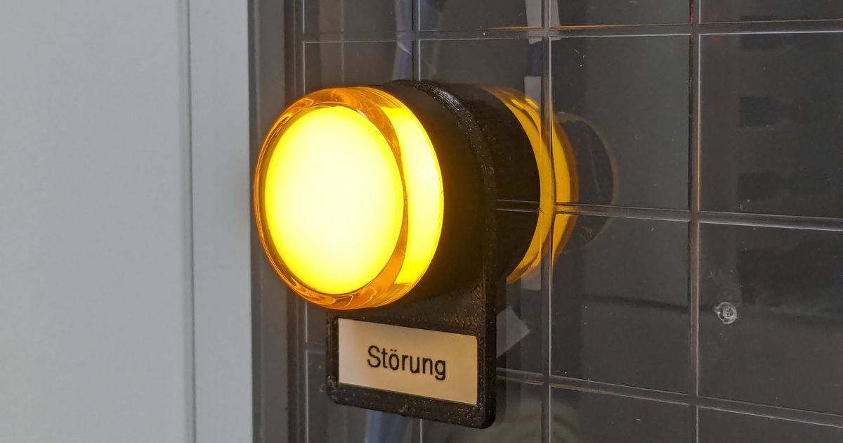 ø22mm Button/Indicator Label Carrier by rahix | Download free STL model ...