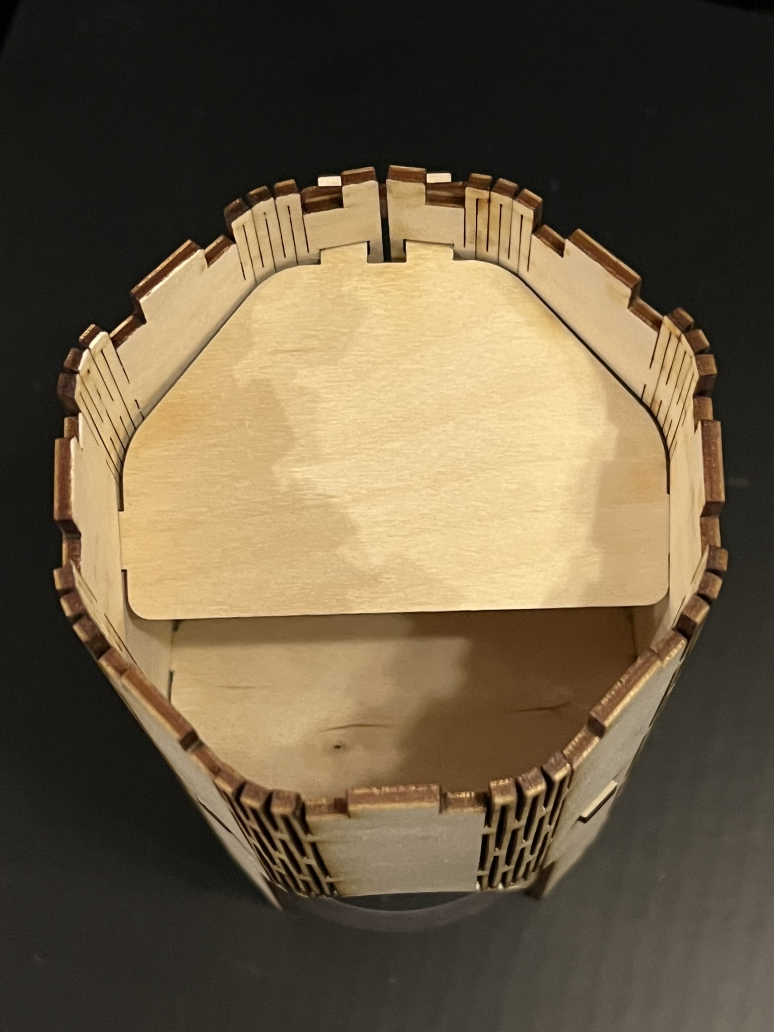 Laser cut Flat-Pack Living Hinge Dice Tower by EcoDad | Download free ...