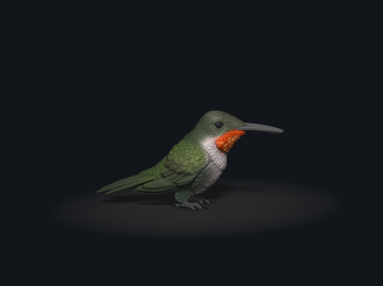 Perched Hummingbird by DragonArtist15 | Download free STL model ...