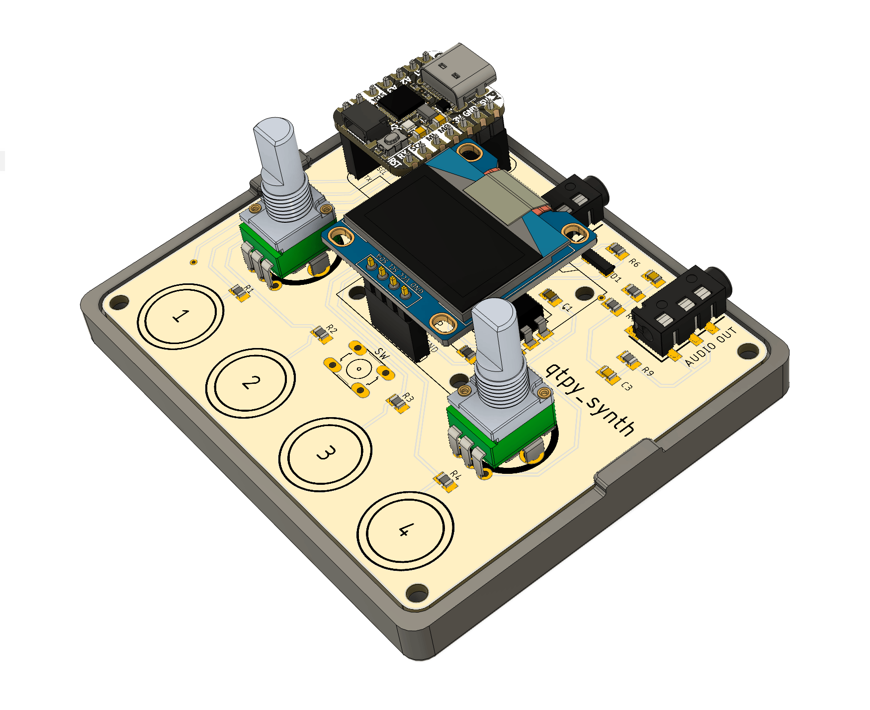 Case For Qtpy Synth Circuitpython Synthesizer By Todbot Download Free