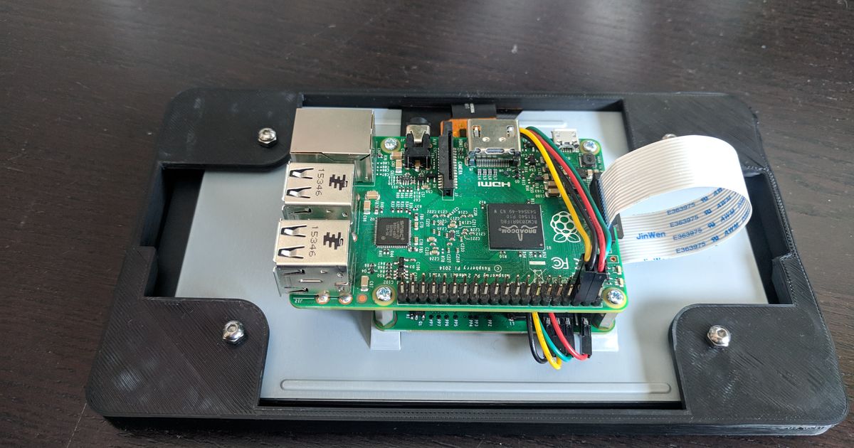 Raspberry Pi 7 Inch Screen Wall Mount- Multiple Exits by TheNore ...