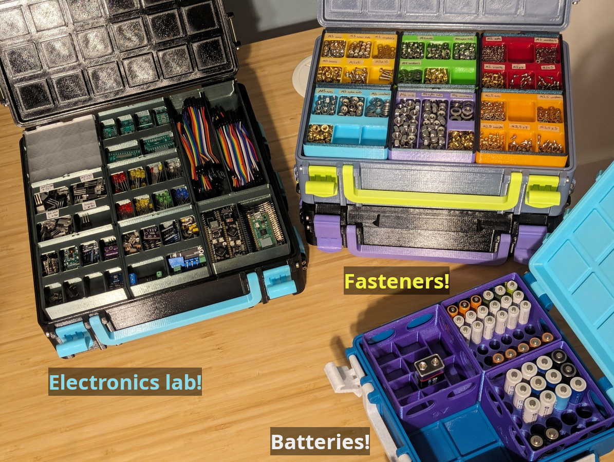 Gridfinity Rugged Storage Box Parametric And Customizable By