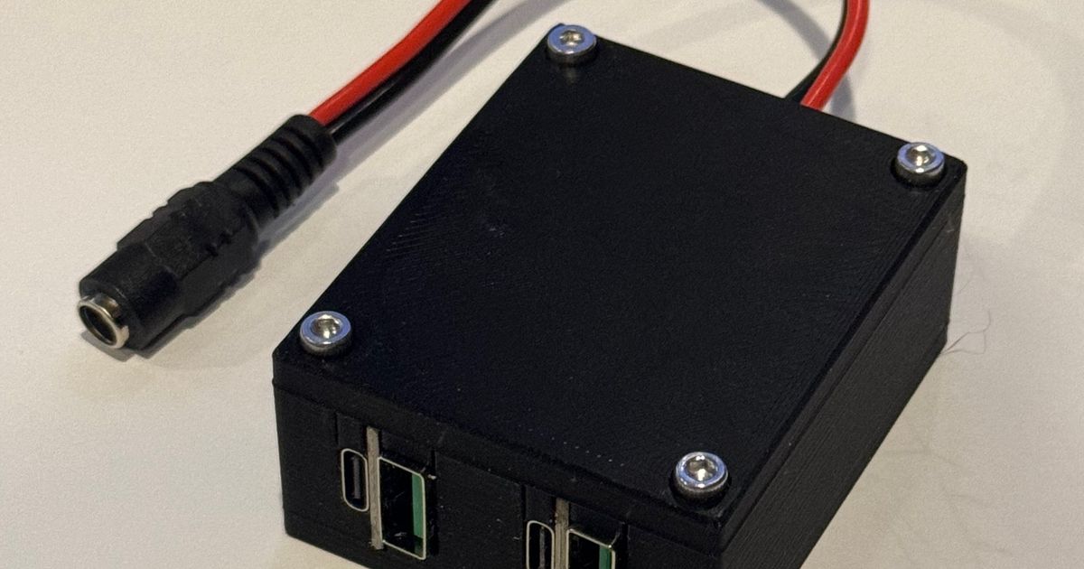 USB Power Adaptor Box by mscalora | Download free STL model ...
