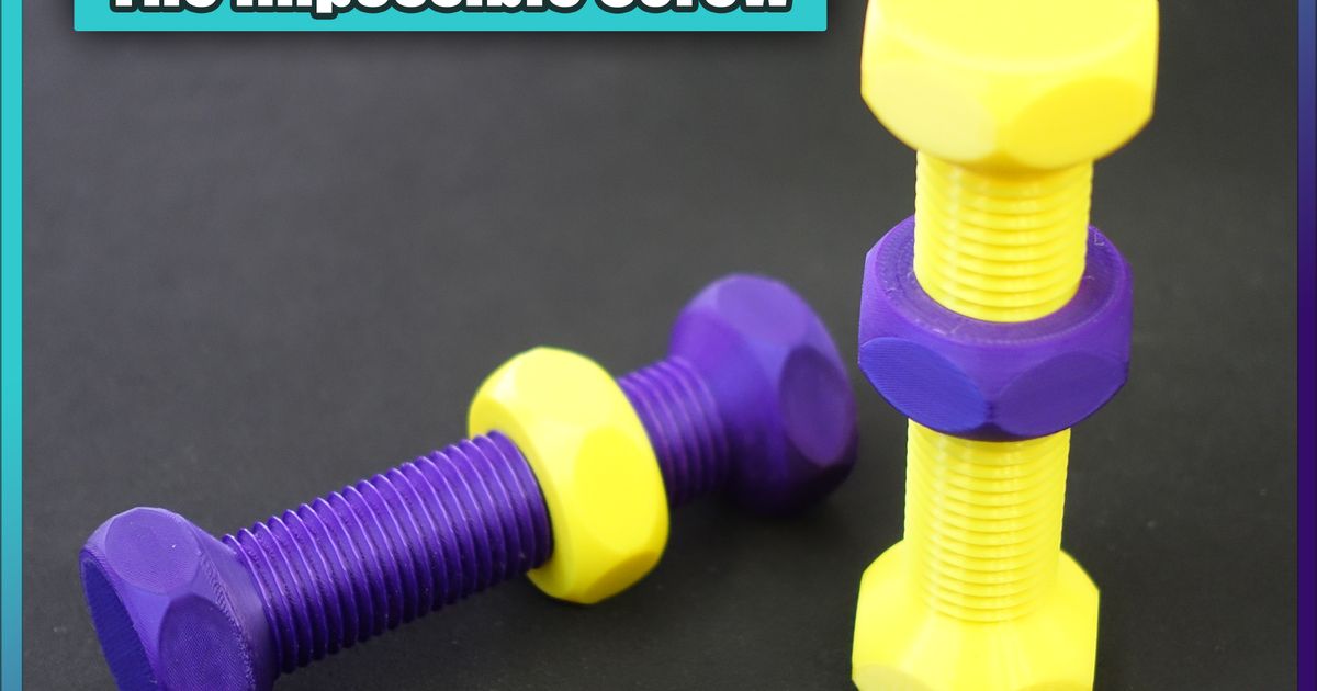 The Impossible Screw - Fidget Toy by Alexander Uhl | Download free STL ...