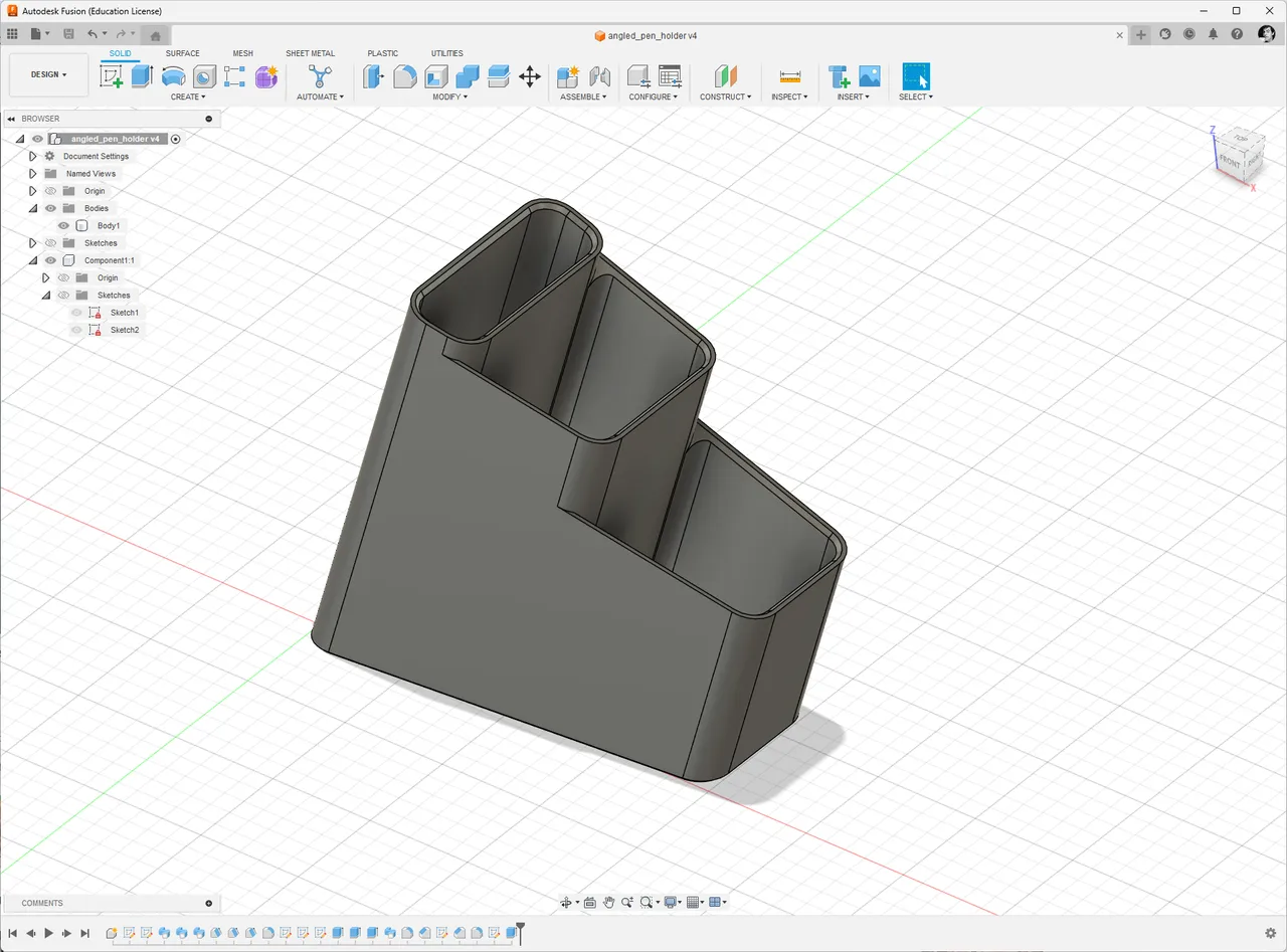 Angled pen holder by georgmierau | Download free STL model | Printables.com
