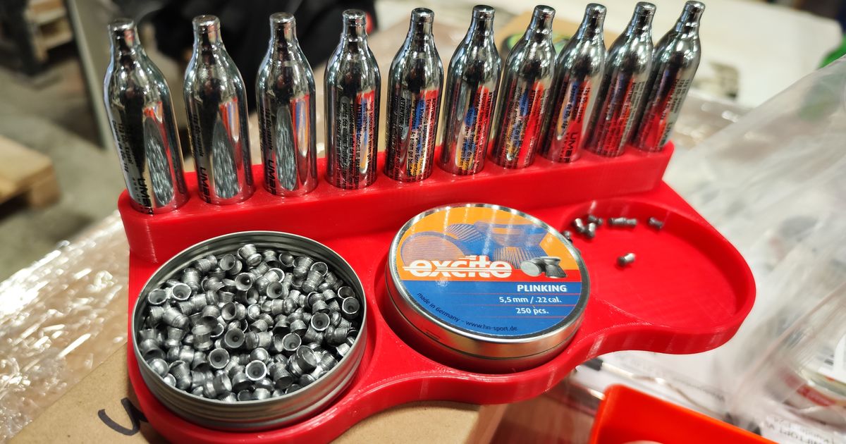 CO2 12 gram Pellet Ammo holder by Tolik979 | Download free STL model | Printables.com