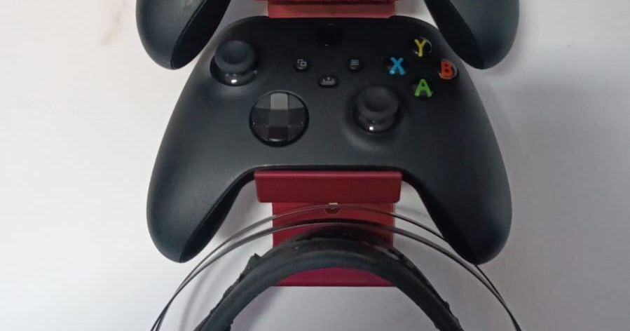 Xbox controller and headset wall bracket by artificialis | Download ...
