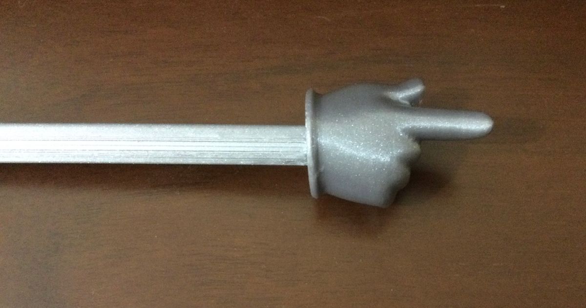 pointing finger (for reading) by dvir_we | Download free STL model ...