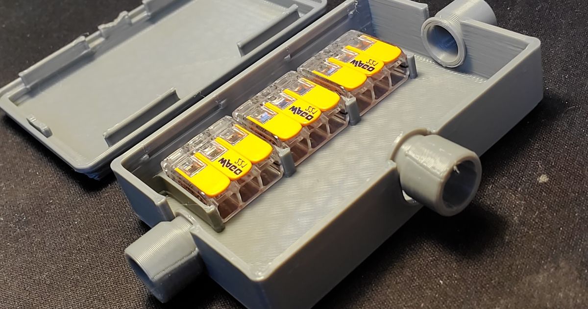 Simple and fast Wago Junction Box von MrRed2k | Kostenloses STL-Modell ...