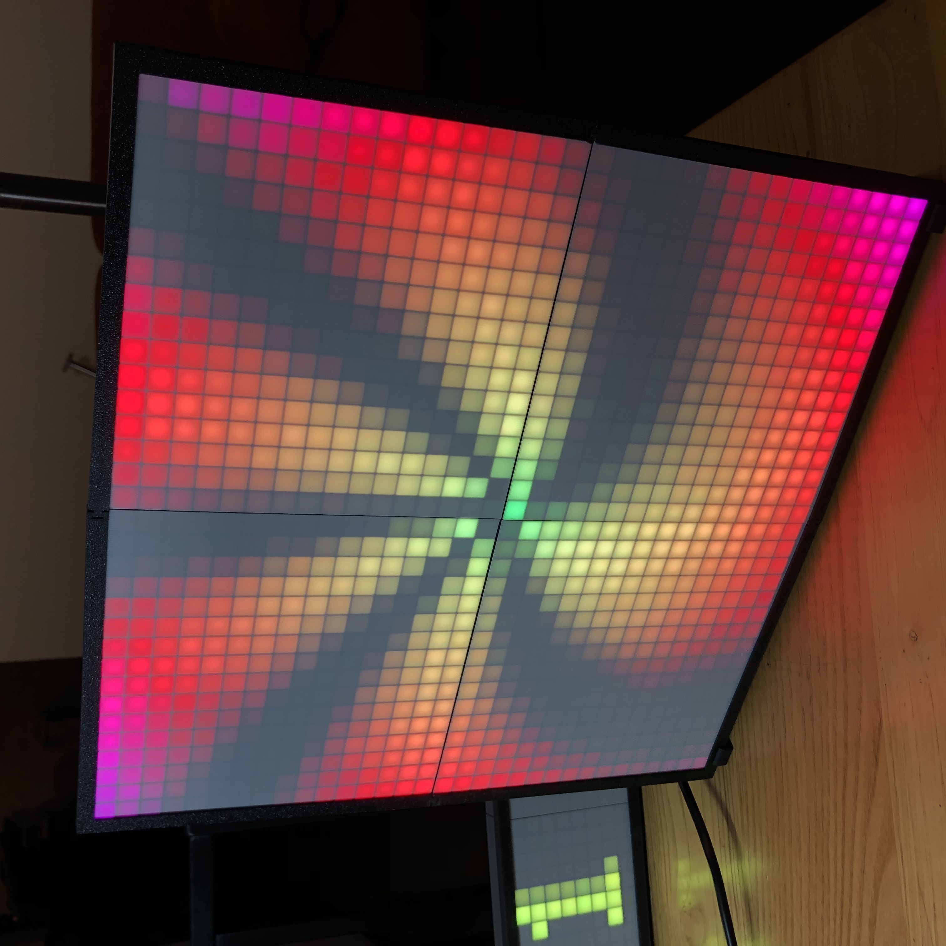 32x32 LED Matrix Frame with Diffuser Grid by fractalnoise | Download ...